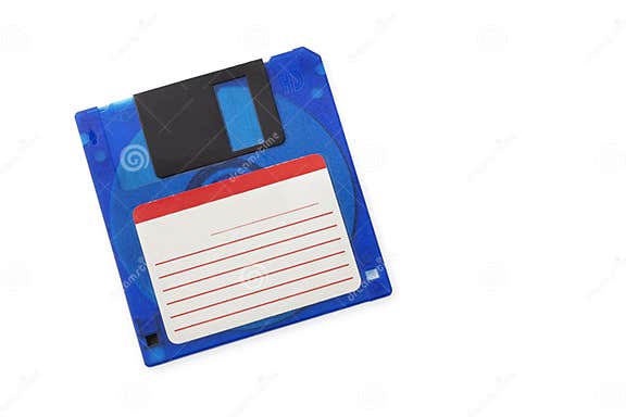 Computer Floppy Disk, Isolated on a White Background Stock Image ...