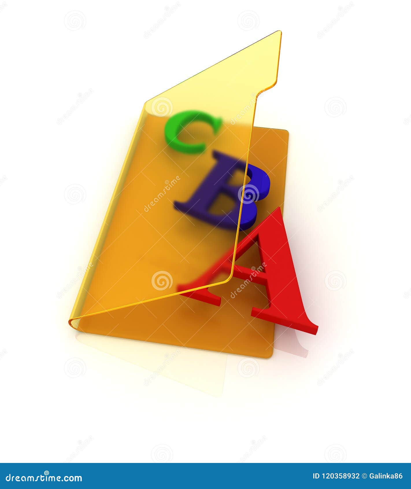 Computer Folder with ABC Files Stock Illustration - Illustration of ...