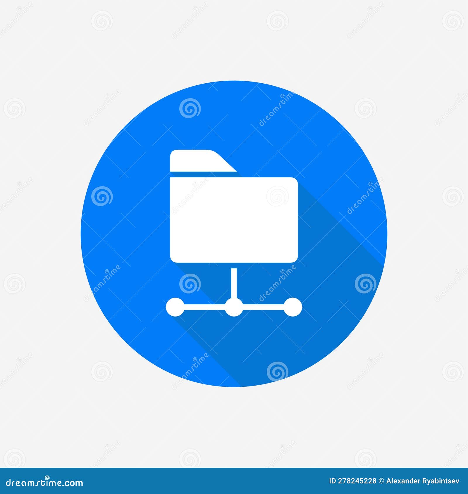 Computer Folder with Connections Vector Icon. Computer Network Icon ...