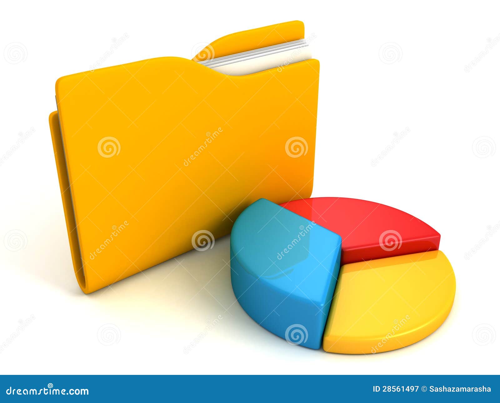 Computer Folder Icon with Colorful Pie Chart Stock Illustration ... Computer Folder Icon with Colorful Pie Chart Stock Illustration ...
