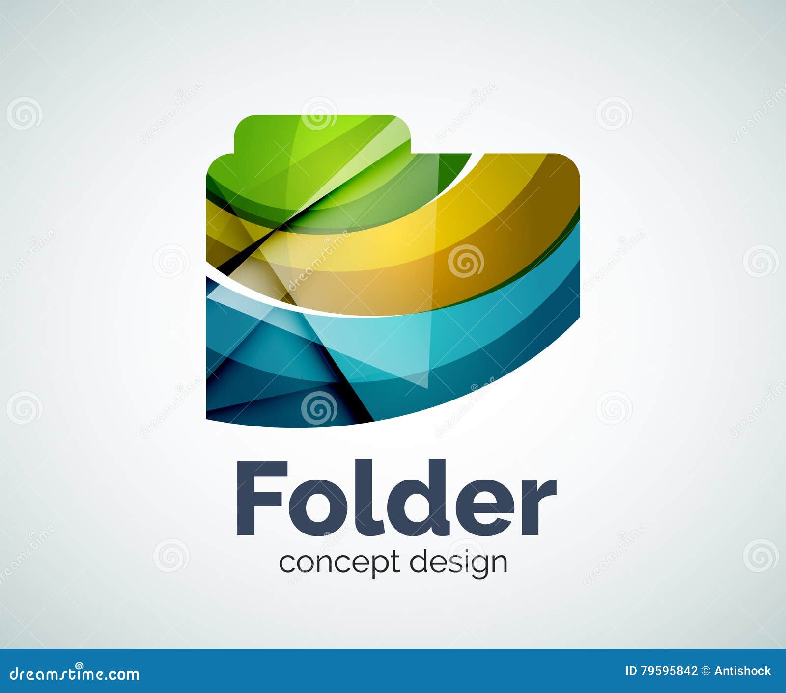 Computer Folder Logo Template Stock Vector - Illustration of design ...