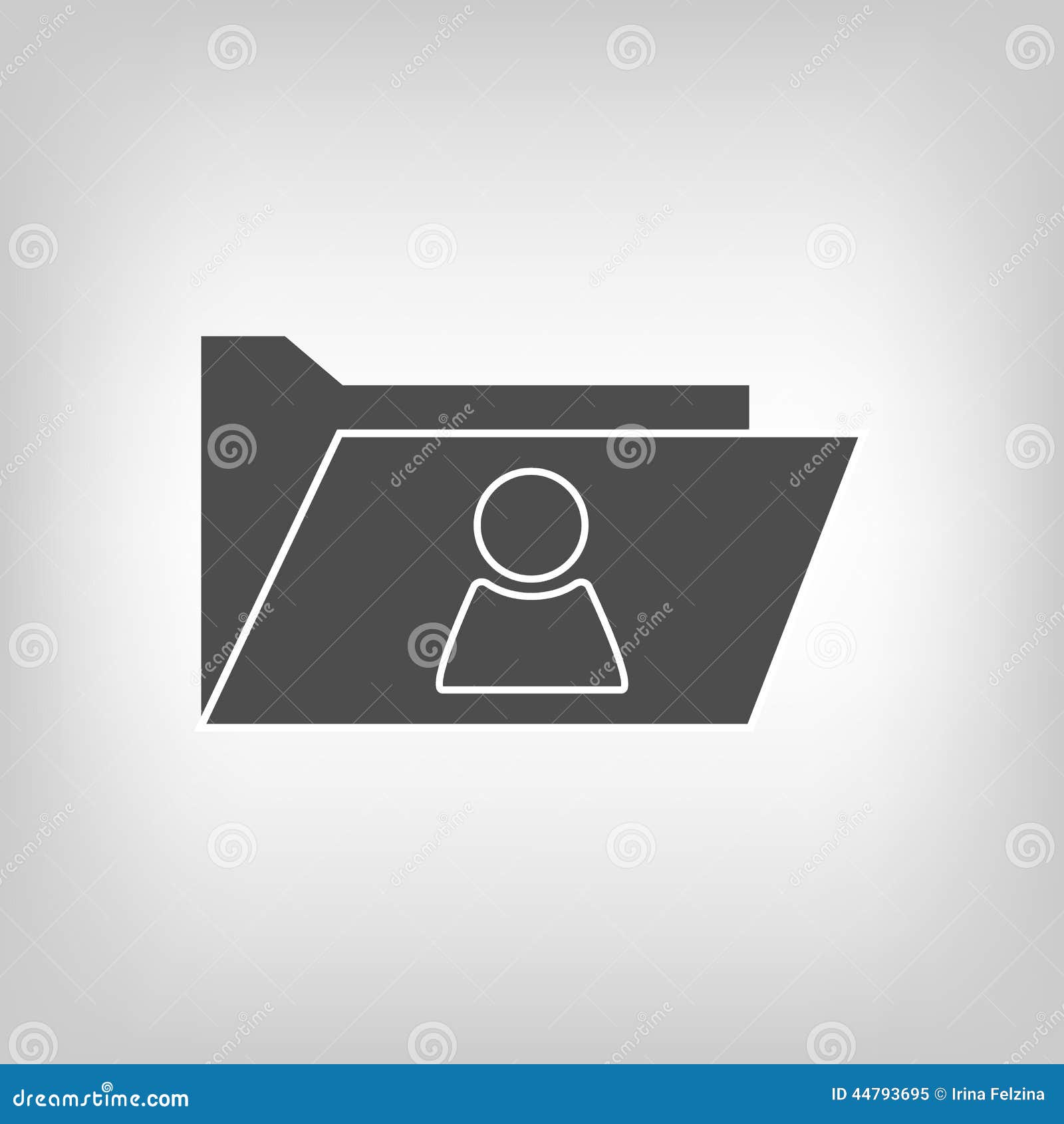 Computer Folder with Person Sign Stock Vector - Illustration of archive ...