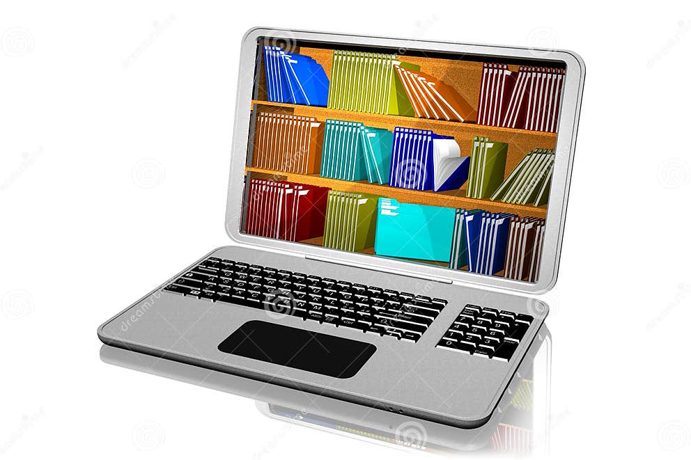 Computer Folders Colorful Binders Documents Stock Photo - Image of ...