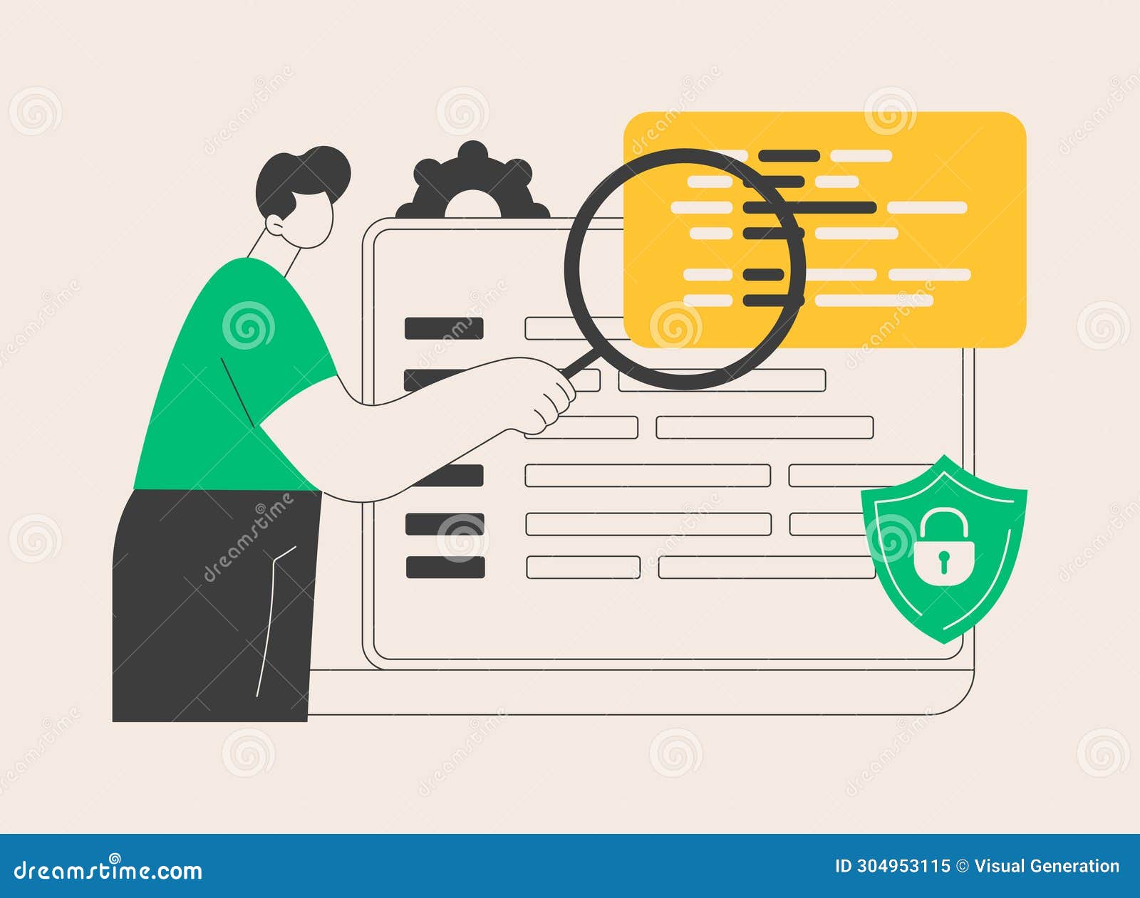 Computer Forensics Abstract Concept Vector Illustration. Stock ...