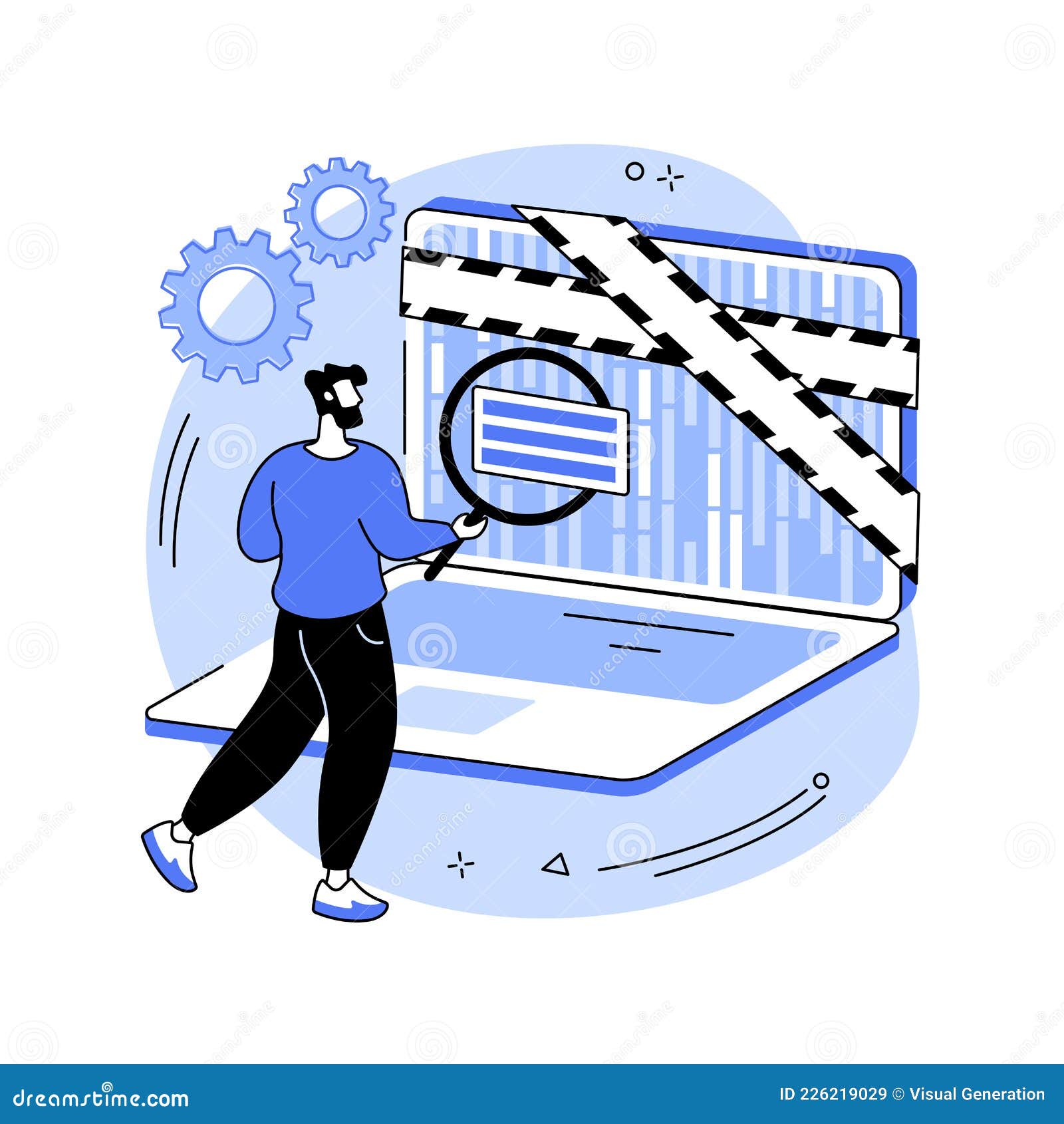 Computer Forensics Abstract Concept Vector Illustration. Stock Vector ...