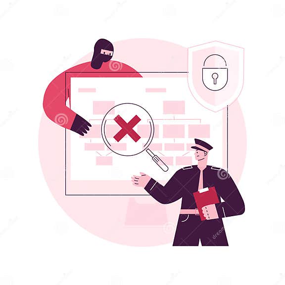 Computer Forensics Abstract Concept Vector Illustration. Stock Vector ...