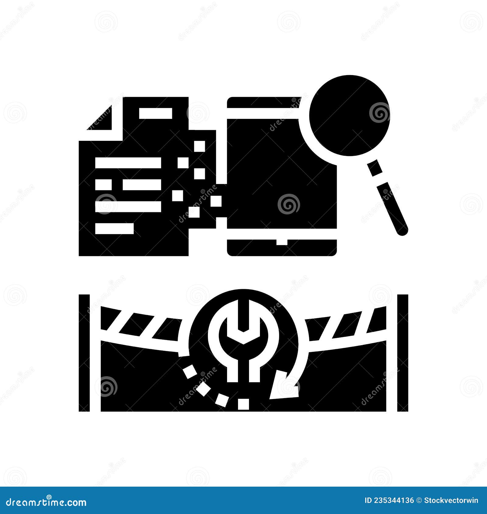 Computer Forensics Services Glyph Icon Vector Illustration Stock Vector ...
