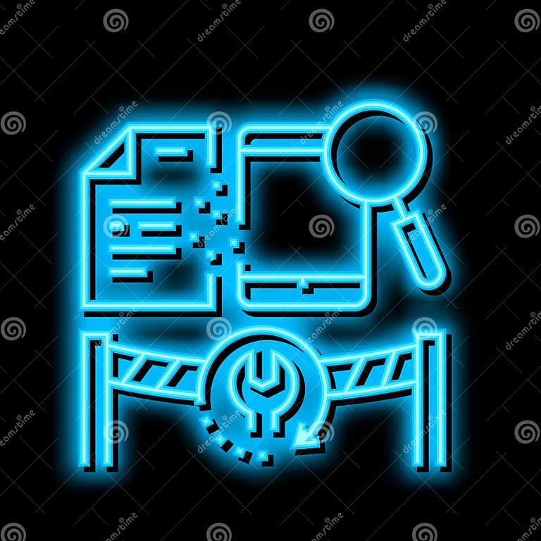 Computer Forensics Services Neon Glow Icon Illustration Stock Vector ...