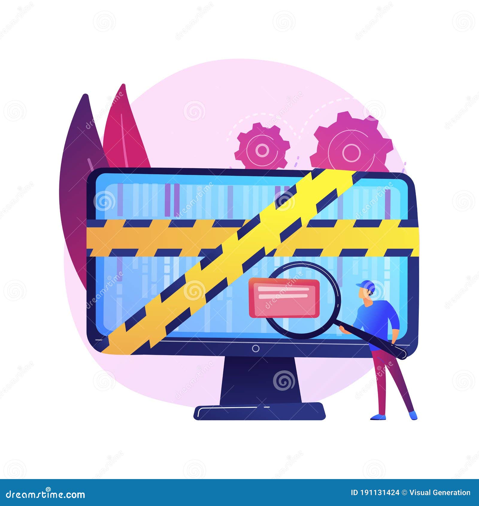 Computer Forensics Vector Concept Metaphor Stock Vector - Illustration ...