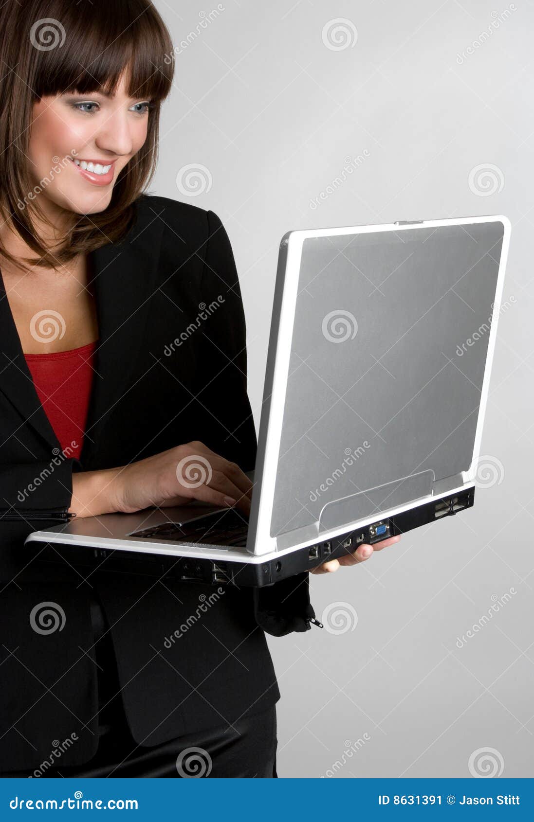 Computer-Frau stockbild. Bild von leute, geschäftsfrau - 8631391