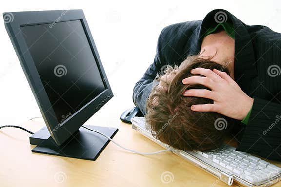 Computer frustration stock photo. Image of concern, table - 3579242