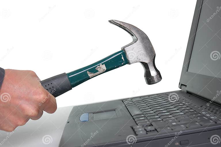 Computer frustration stock photo. Image of useless, technology - 4263420