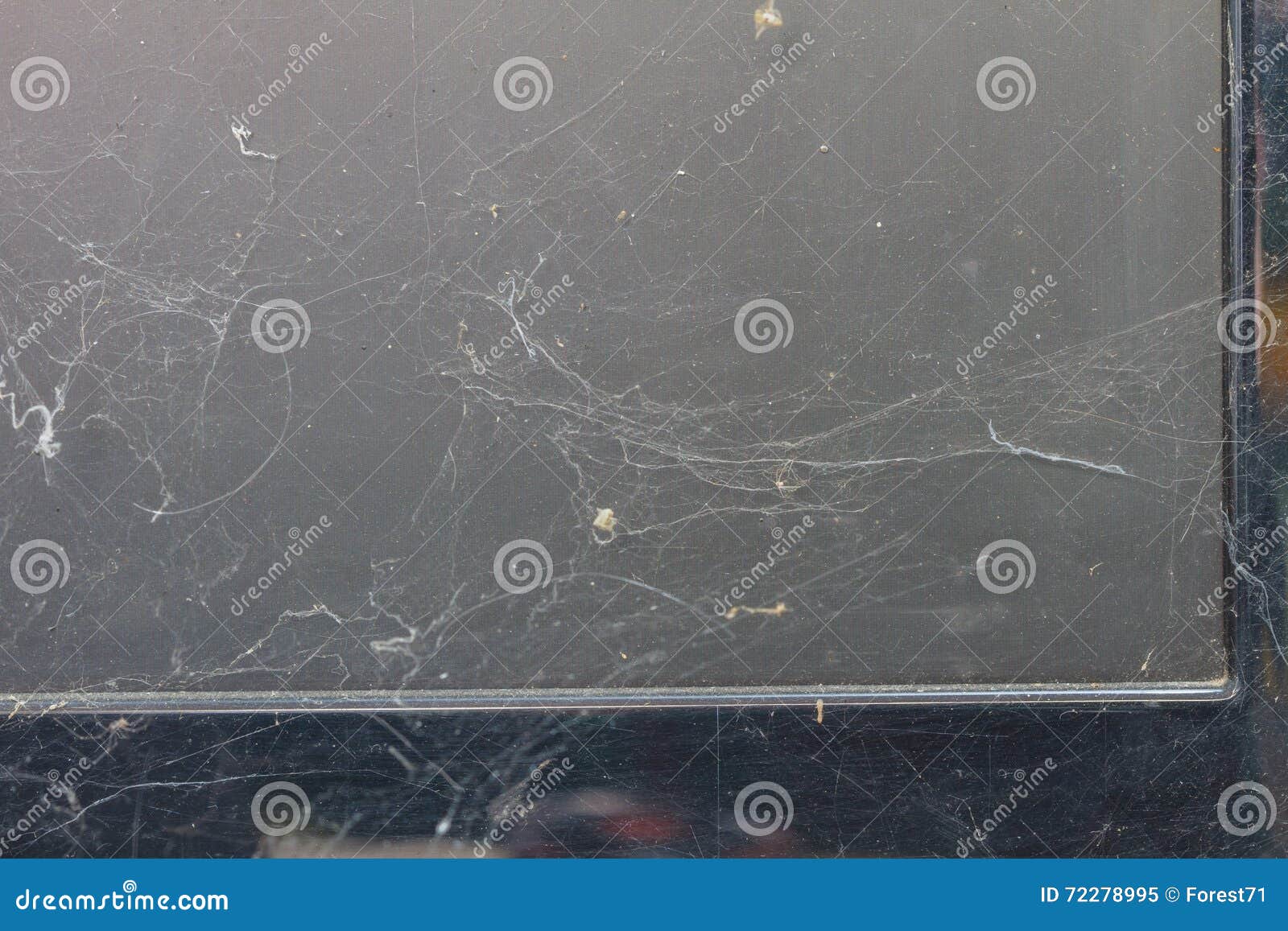 Computer with Full of Dust and Cobweb Stock Image - Image of covered ...