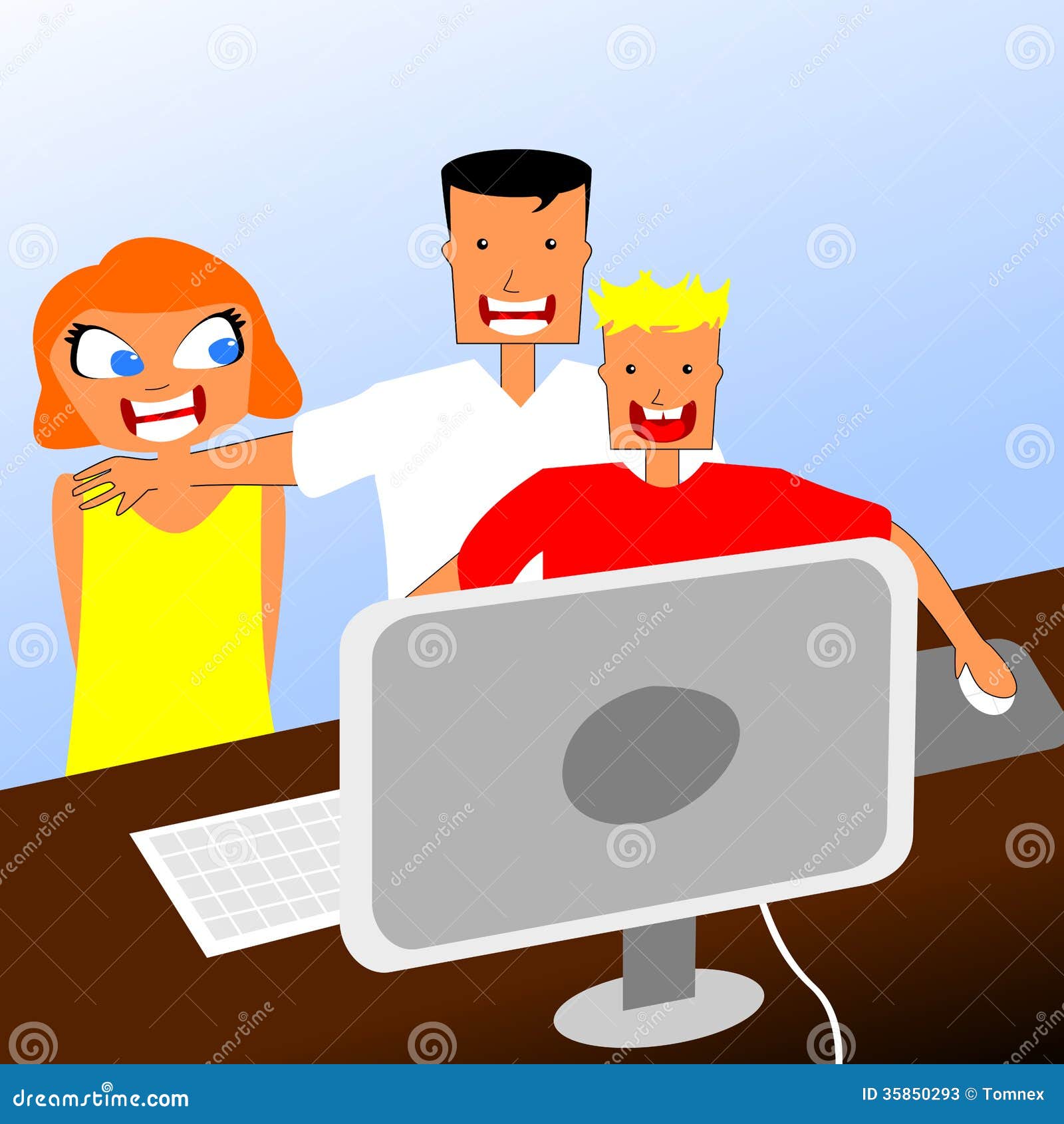 Computer fun stock illustration. Illustration of entertainment - 35850293