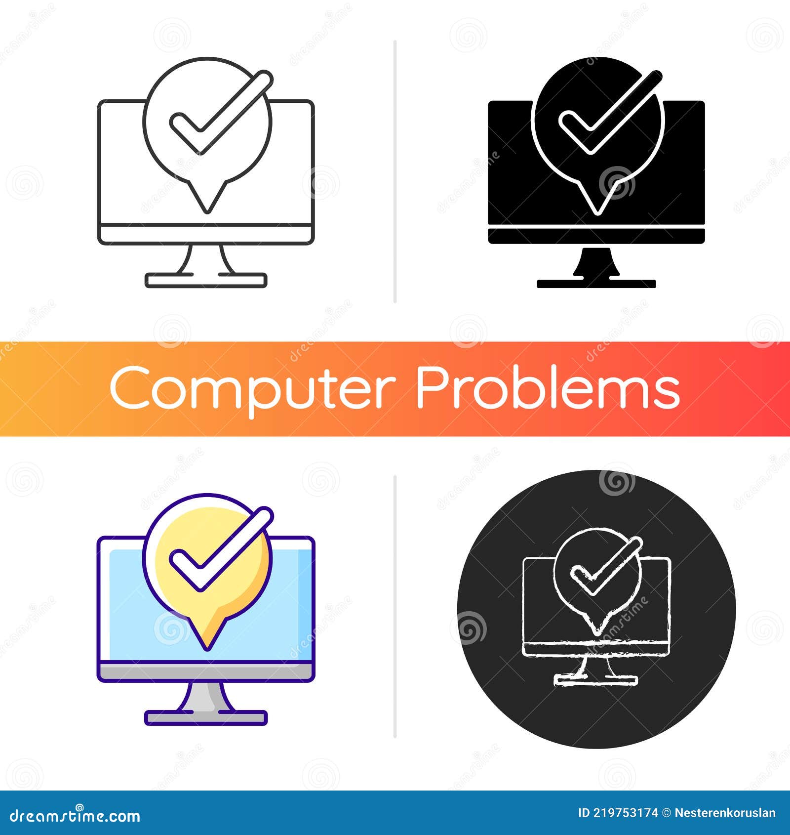 Computer Functioning Well Icon Vector Illustration | CartoonDealer.com ...