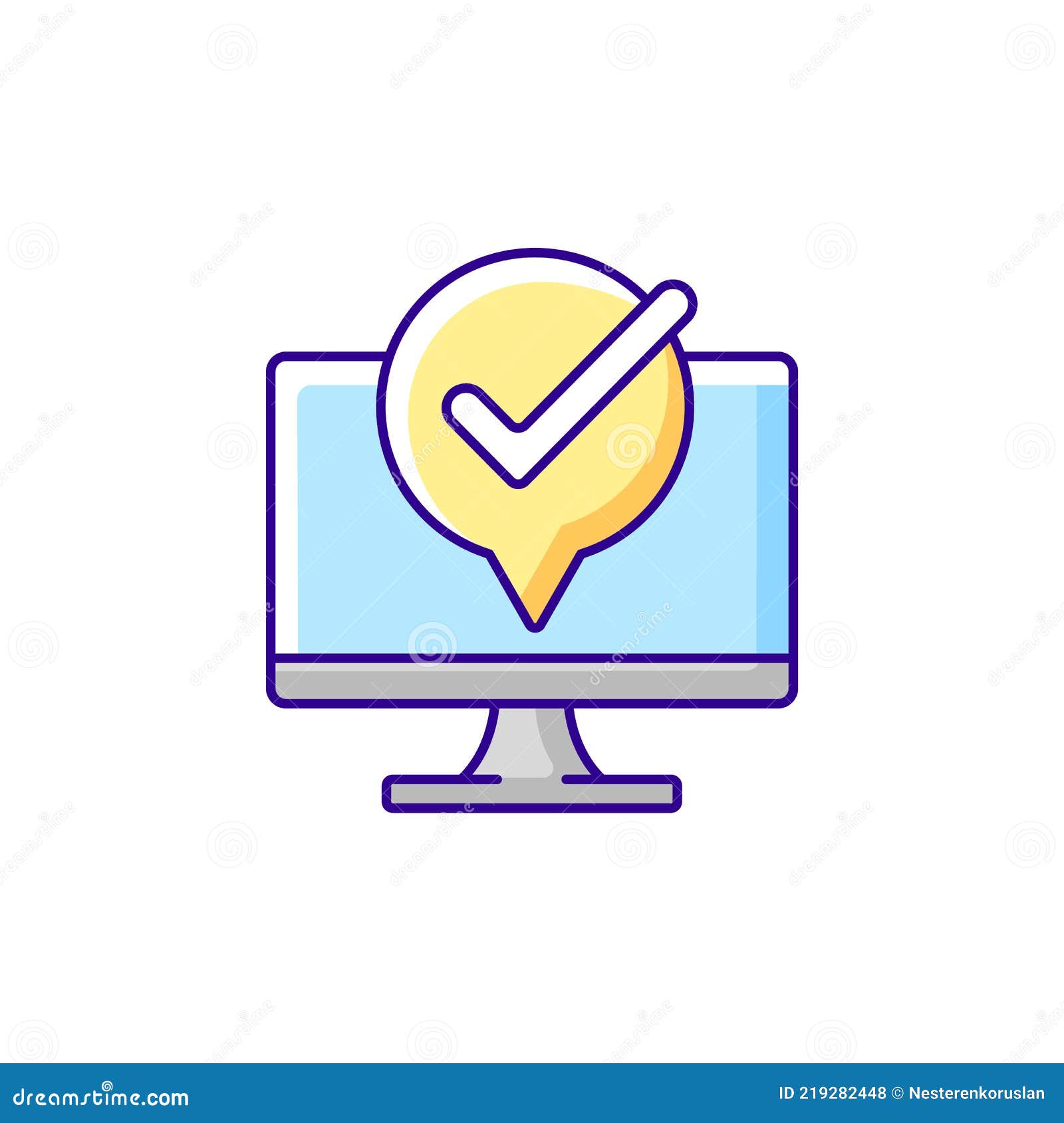 Computer Functioning Well Icon Vector Illustration | CartoonDealer.com ...