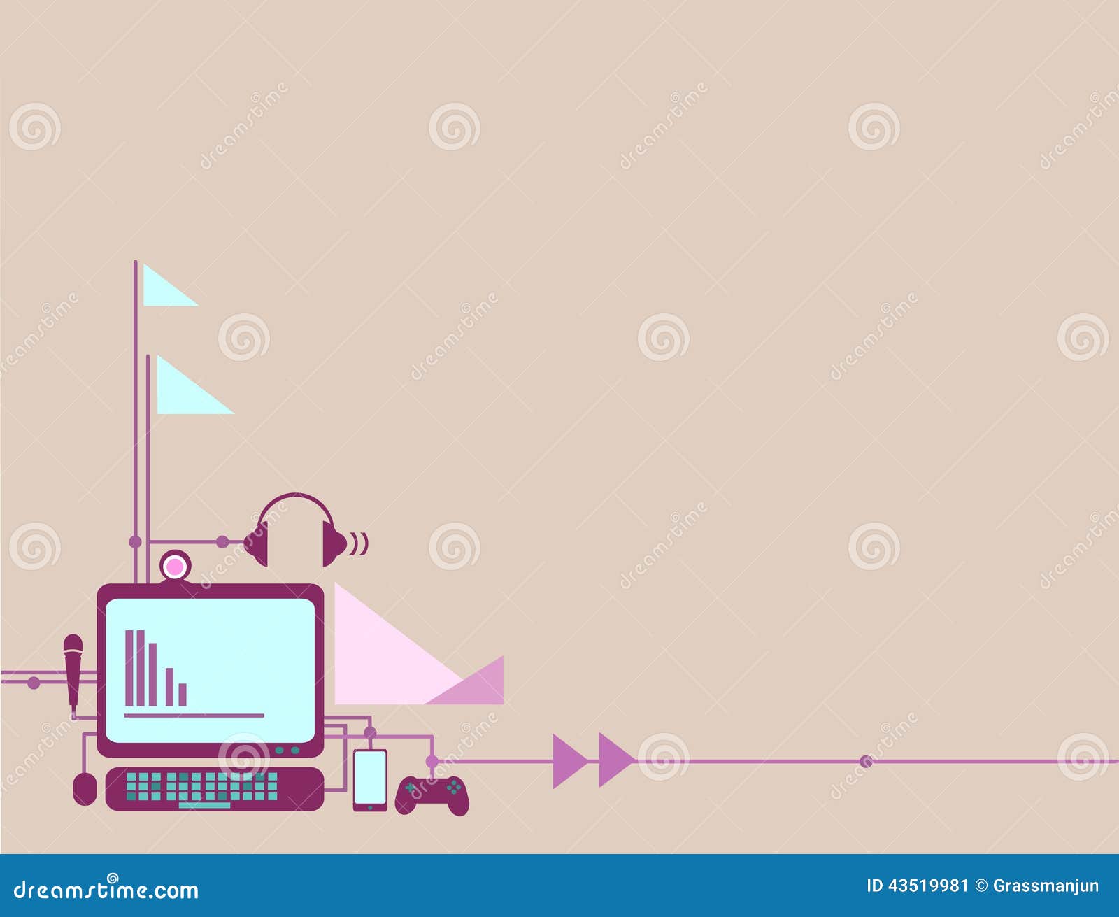 Computer And Gadget Background Stock Illustration - Image: 43519981
