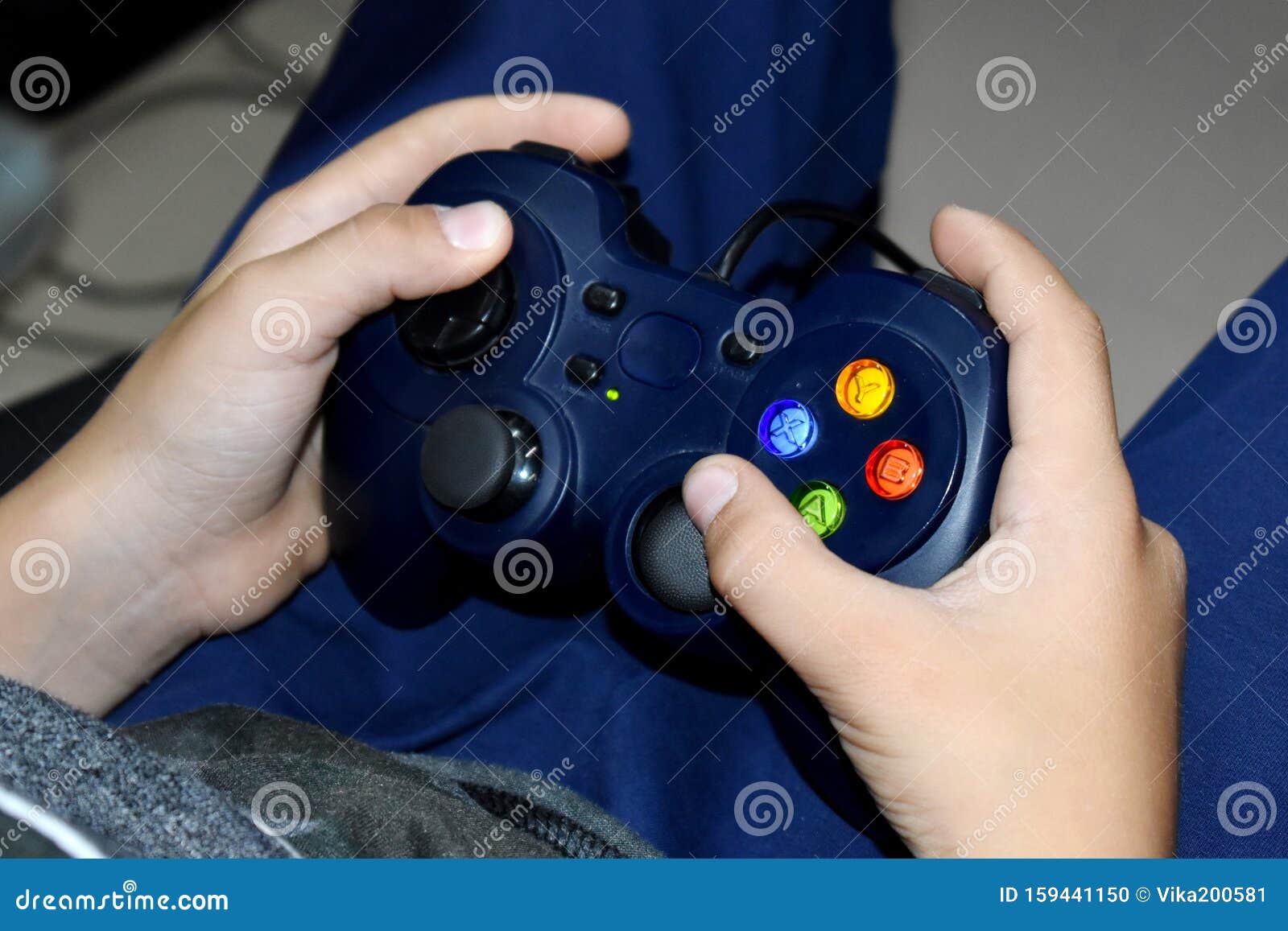 Computer Game Addiction. Children Play Gadgets Stock Photo - Image of ...