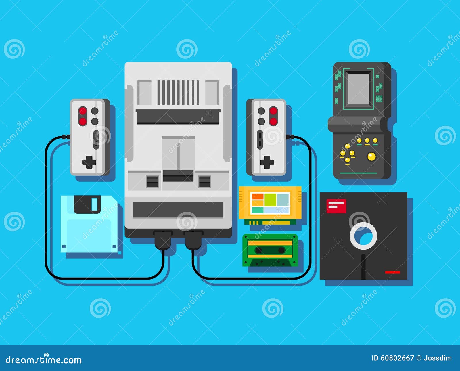 Computer Game Items and Elements Stock Vector - Illustration of gadget ...