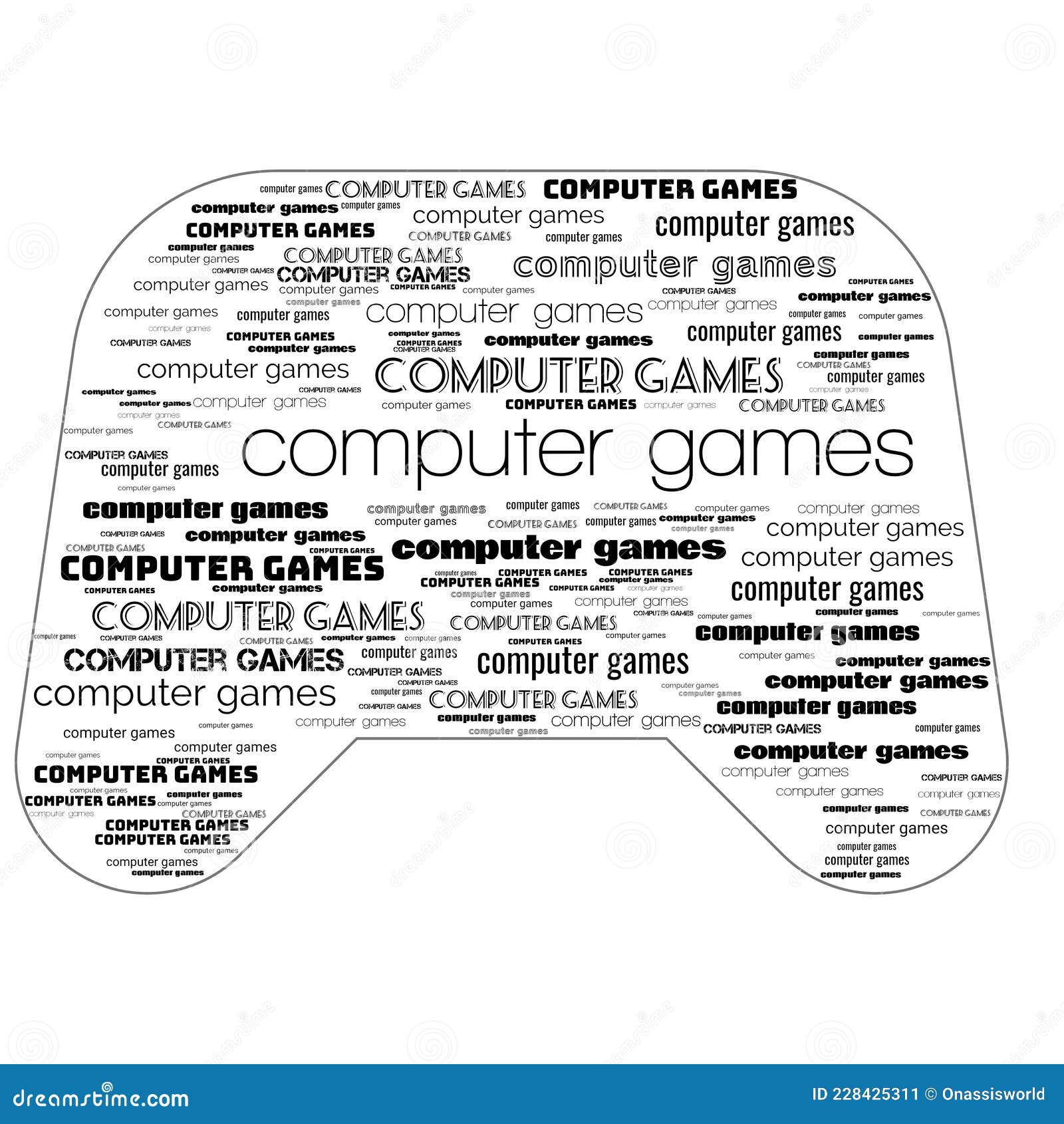 Computer Games Text Shapes Abstract Background Illustrations Stock ...