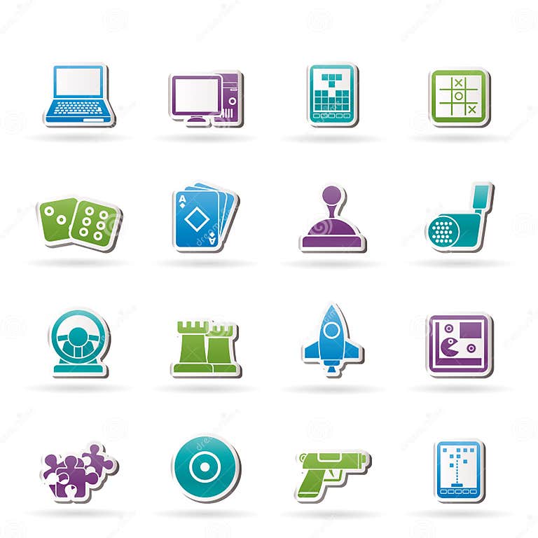 Computer Games Tools and Icons Stock Vector - Illustration of disk ...
