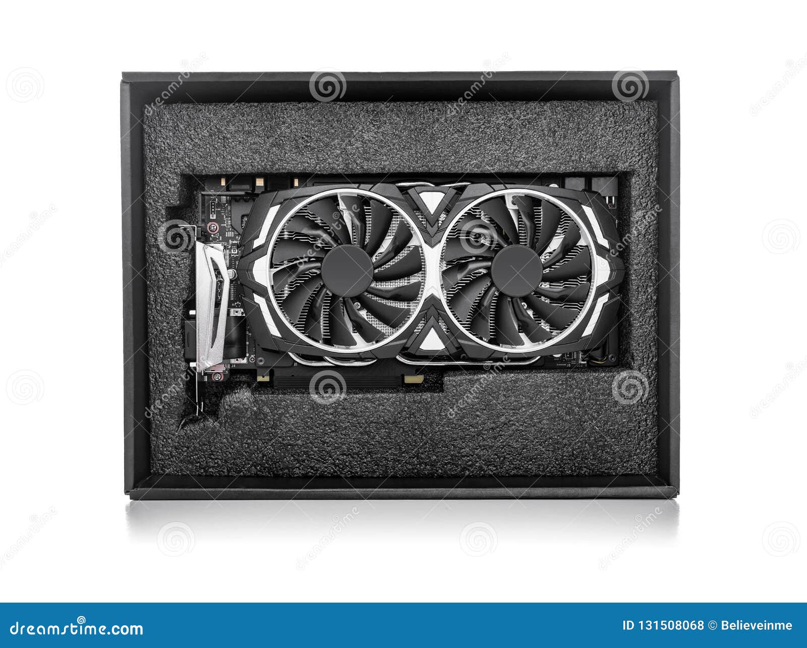 Computer Gaming Powerful Graphic Card Close-up. Stock Photo - Image of ...