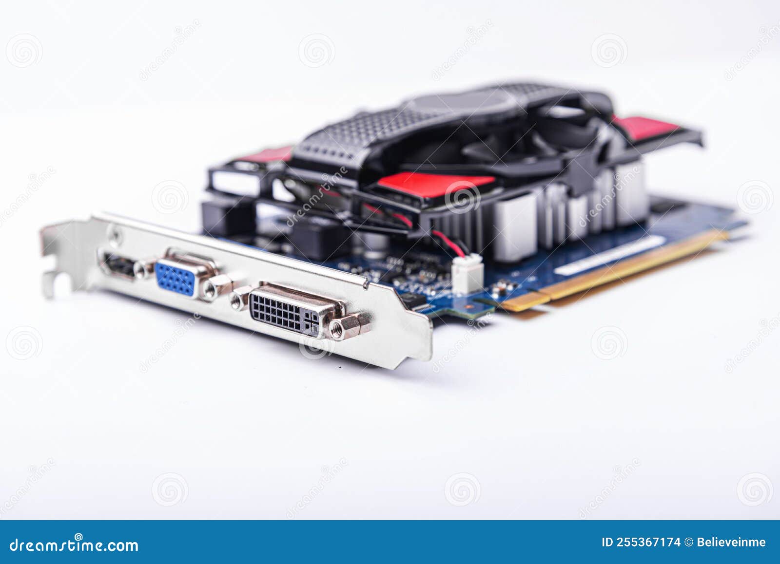 Computer Gaming Powerful Modern Graphic Card Stock Photo - Image of ...