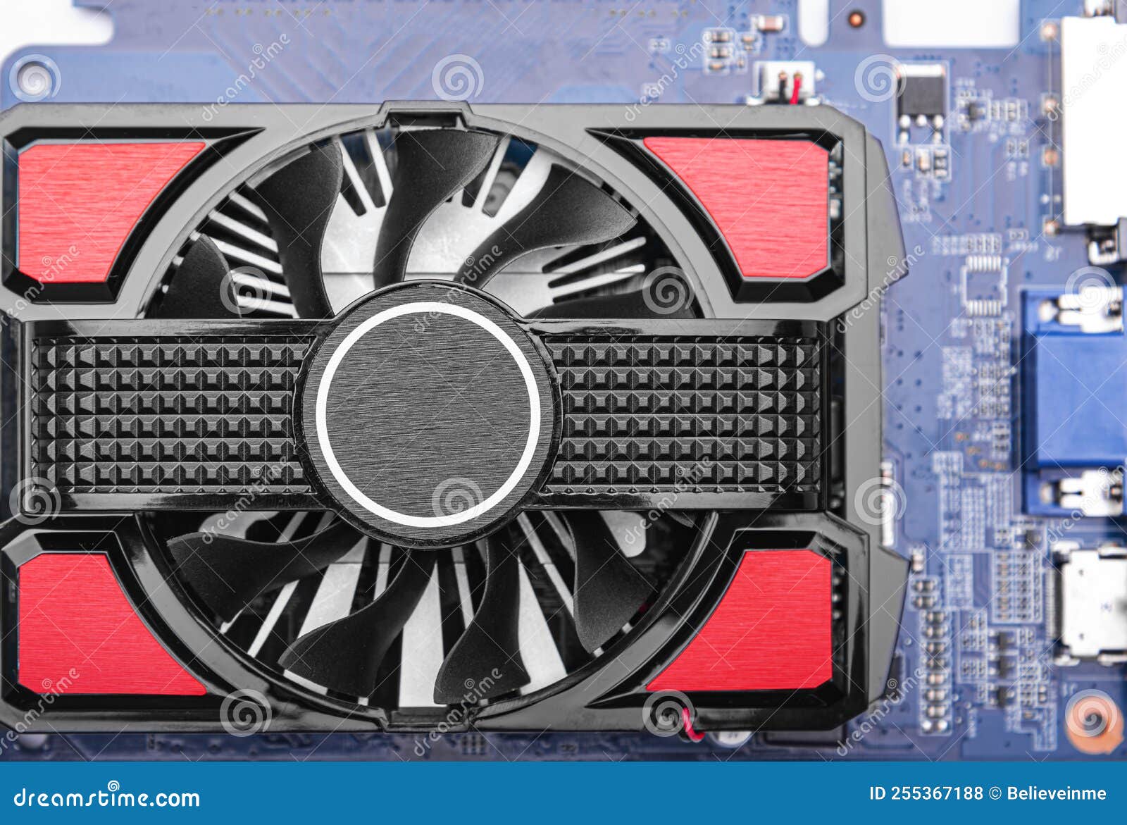 Computer Gaming Powerful Modern Graphic Card Stock Photo - Image of ...