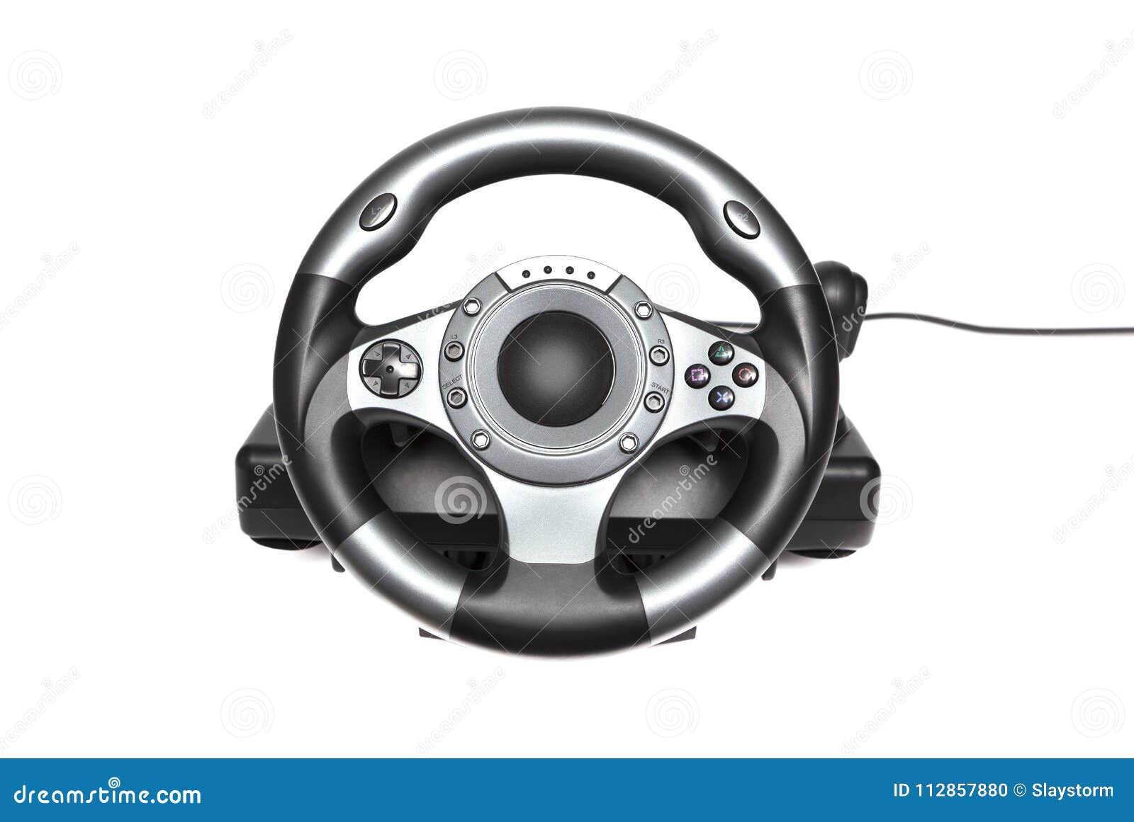 Computer Gaming Steering Wheel. Game Played on the Computer Stock Photo ...