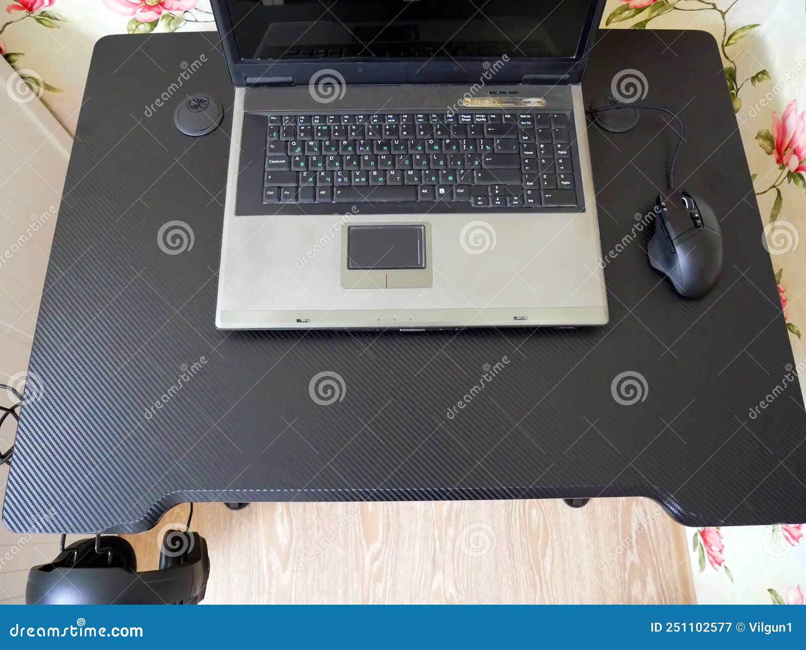 Computer Gaming Table. Black Desk for Computer, Laptop and Appliances ...