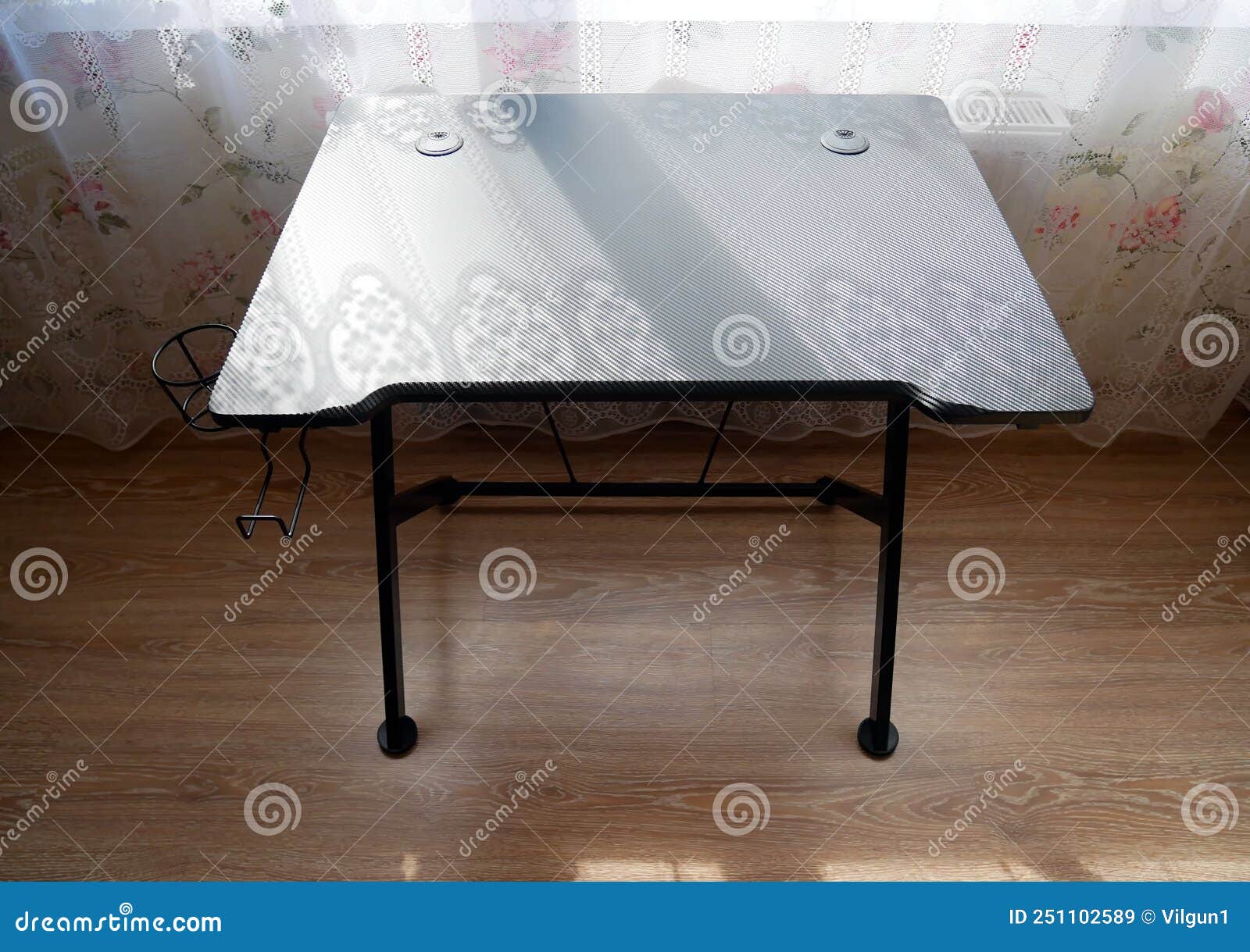 Computer Gaming Table. Black Desk for Computer, Laptop and Appliances ...