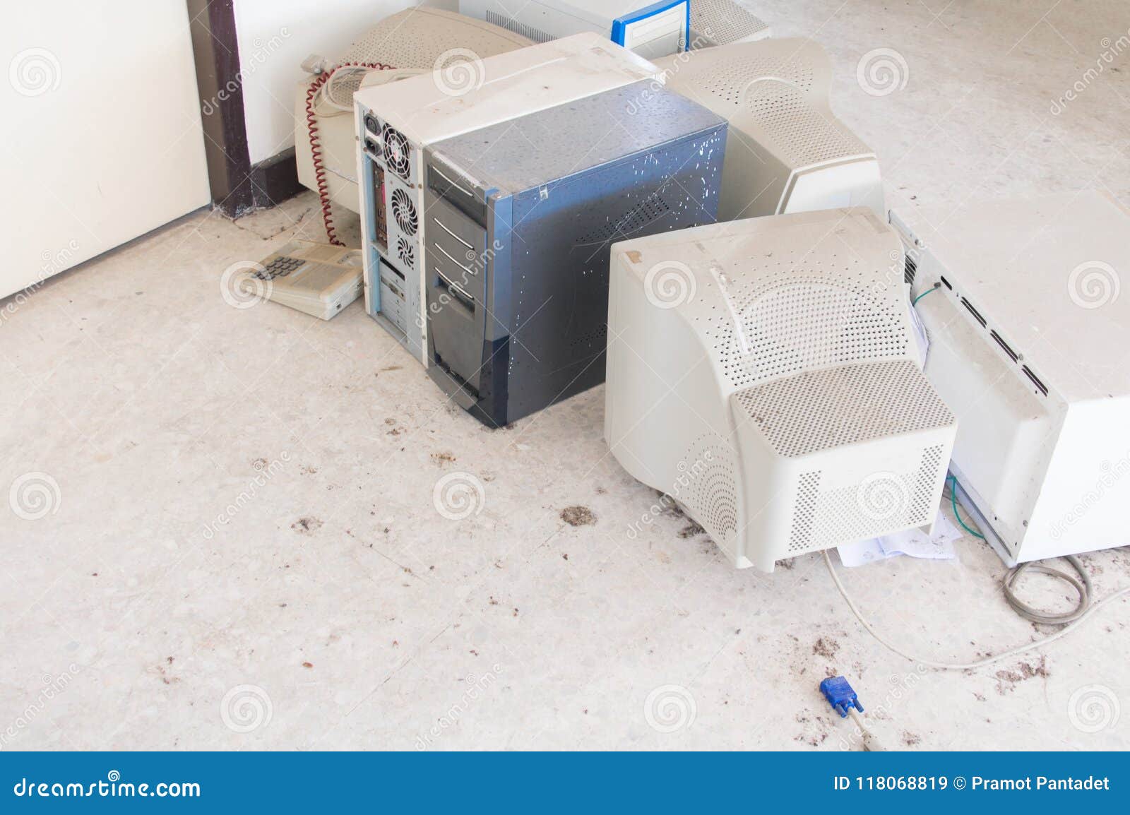 Computer Garbage Electronic Old Technology Dirty Which Has Pollution ...