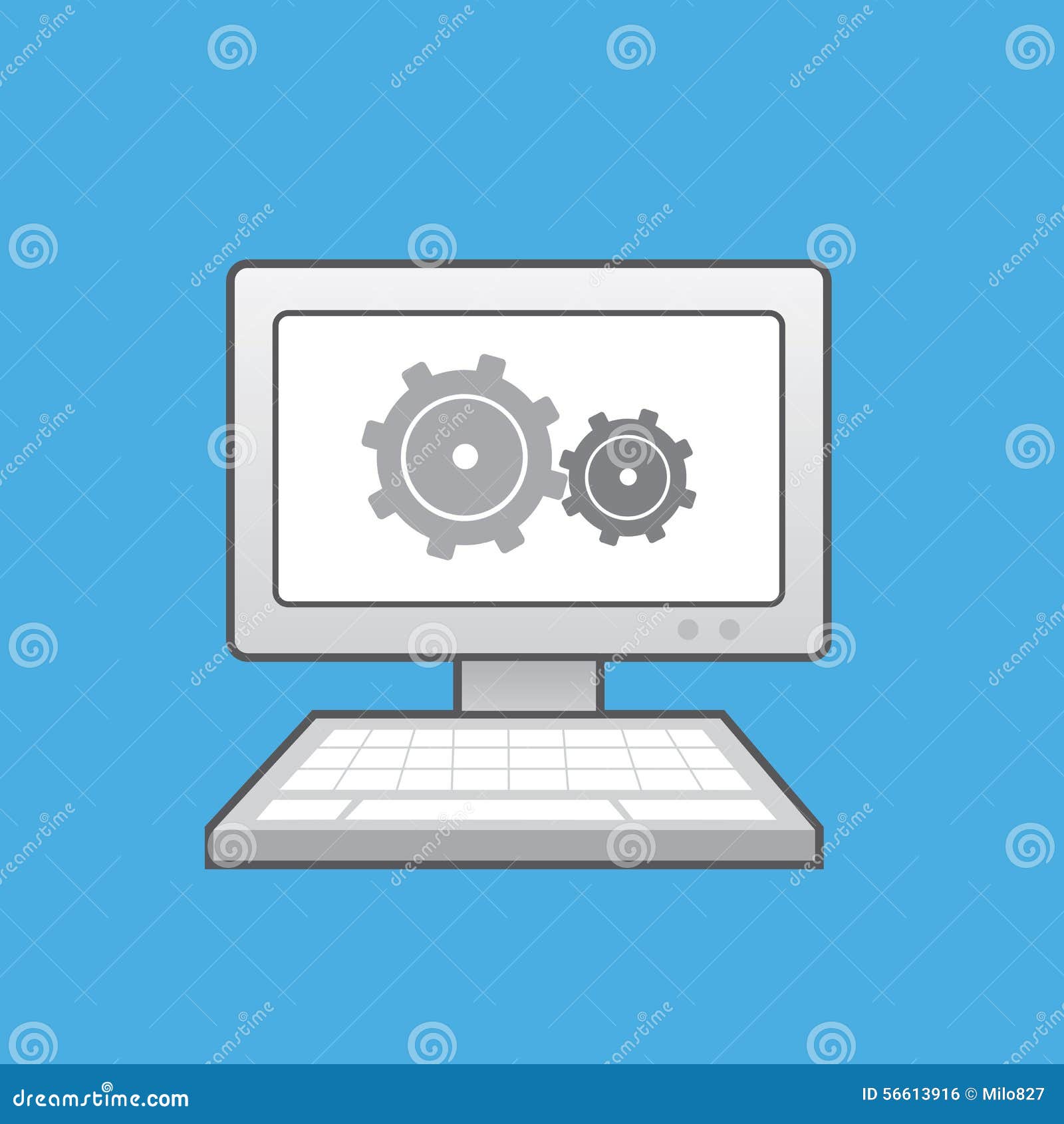 Computer Gears stock vector. Illustration of files, download - 56613916