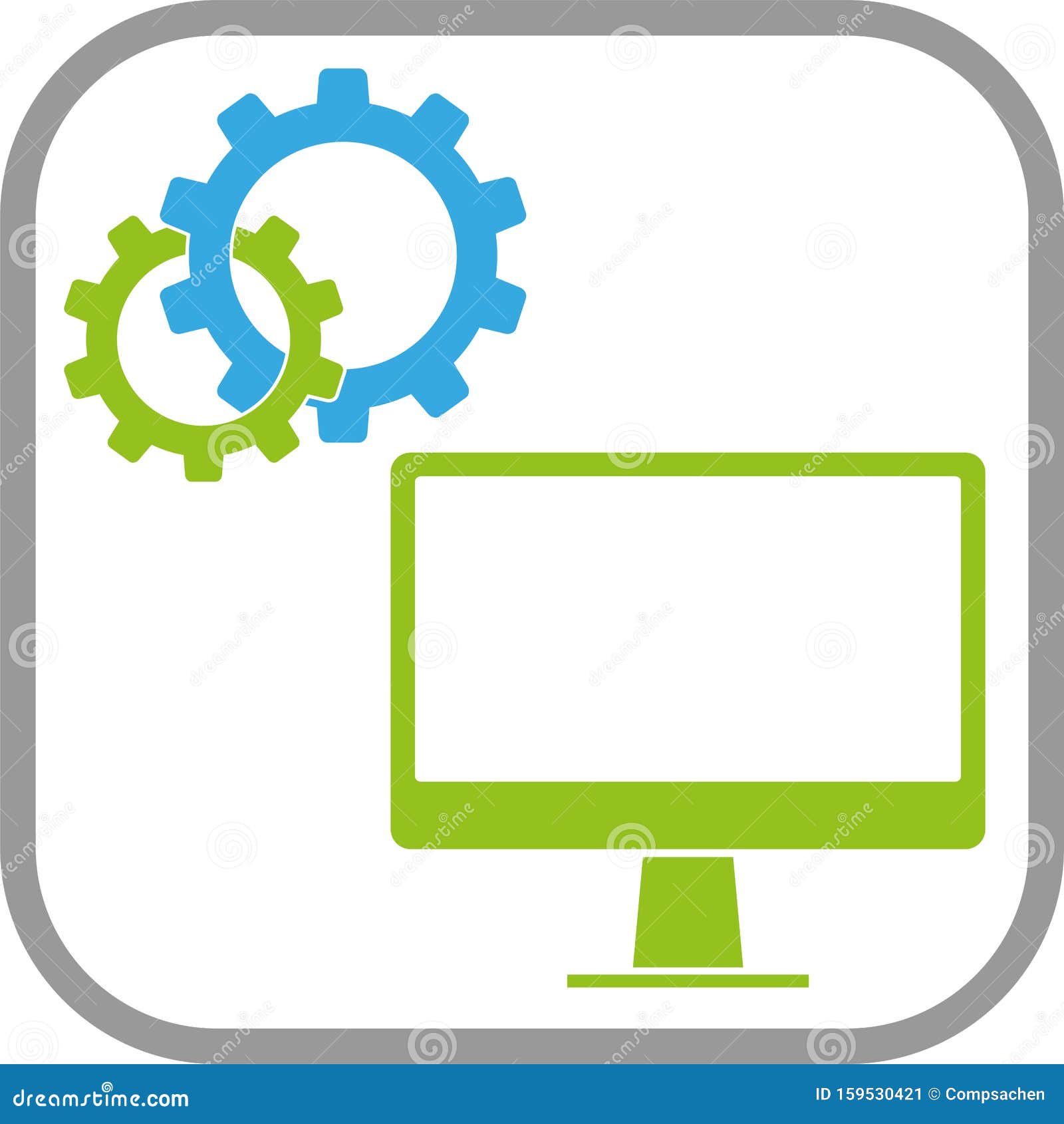 Computers and Gears, Computer and Support Logo, it Services Logo ...