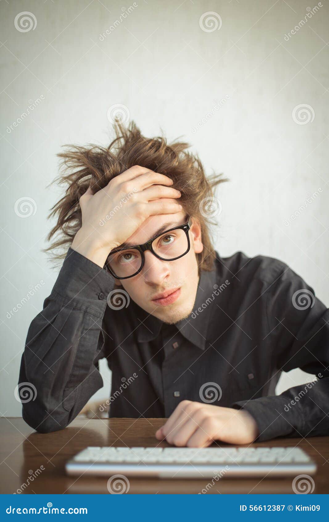 Computer geek stock image. Image of humor, emotion, desktop - 56612387