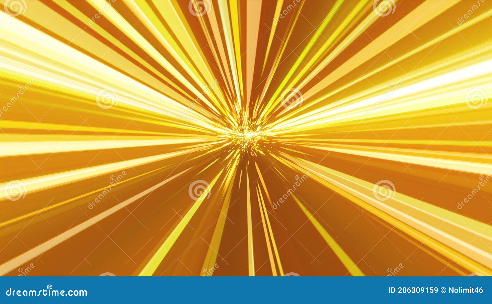 Computer Generated Abstract Background from Many Golden Rays and ...
