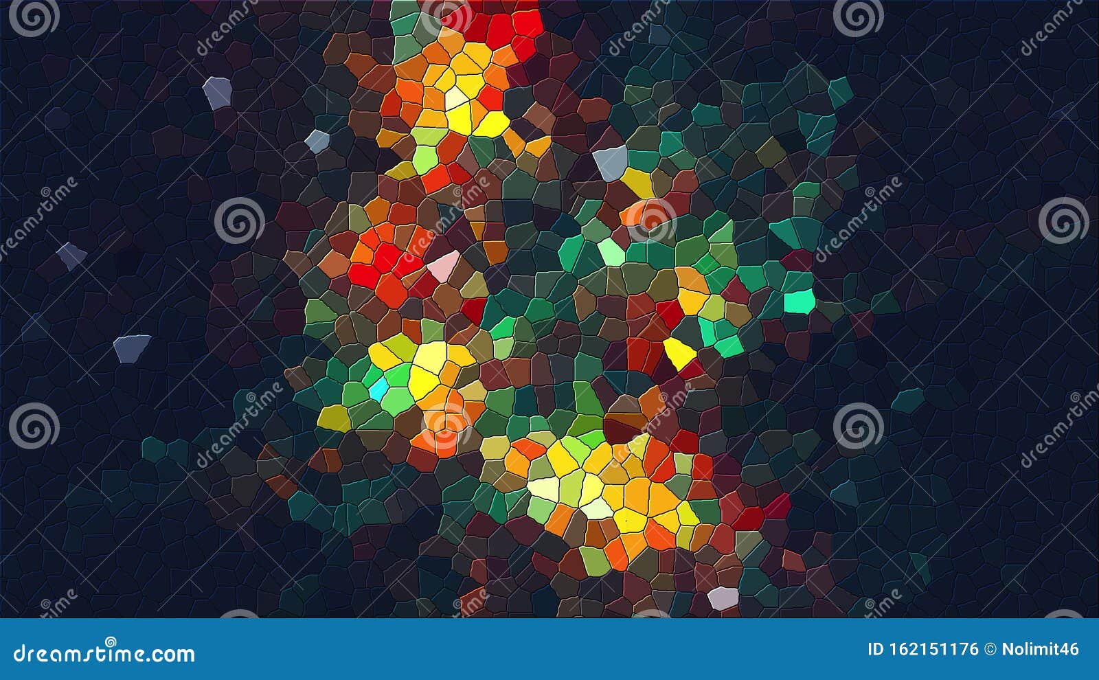 Computer Generated Abstract Background of Colorful Mosaic of Various ...