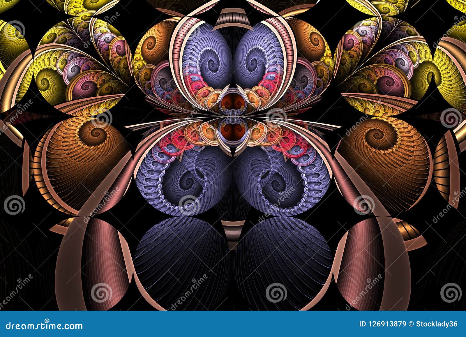 Computer Generated Abstract Colorful Fractal Artwork Stock Illustration ...