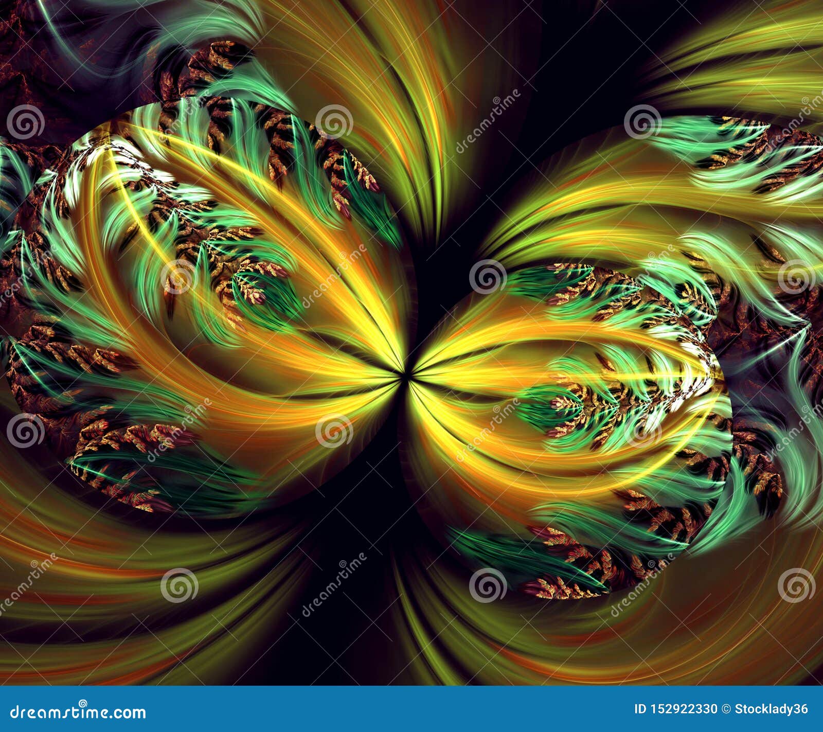 Computer Generated Abstract Colorful Fractal Artwork Stock Illustration ...