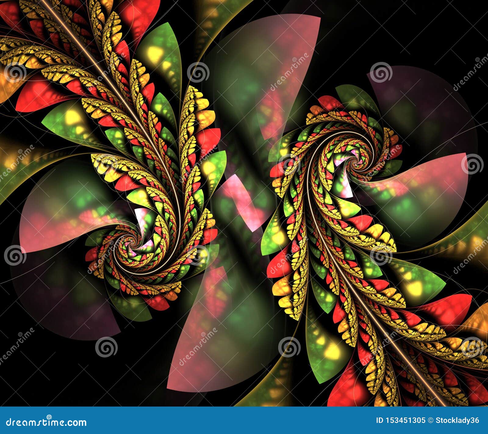 Computer Generated Abstract Colorful Fractal Artwork Stock Illustration ...