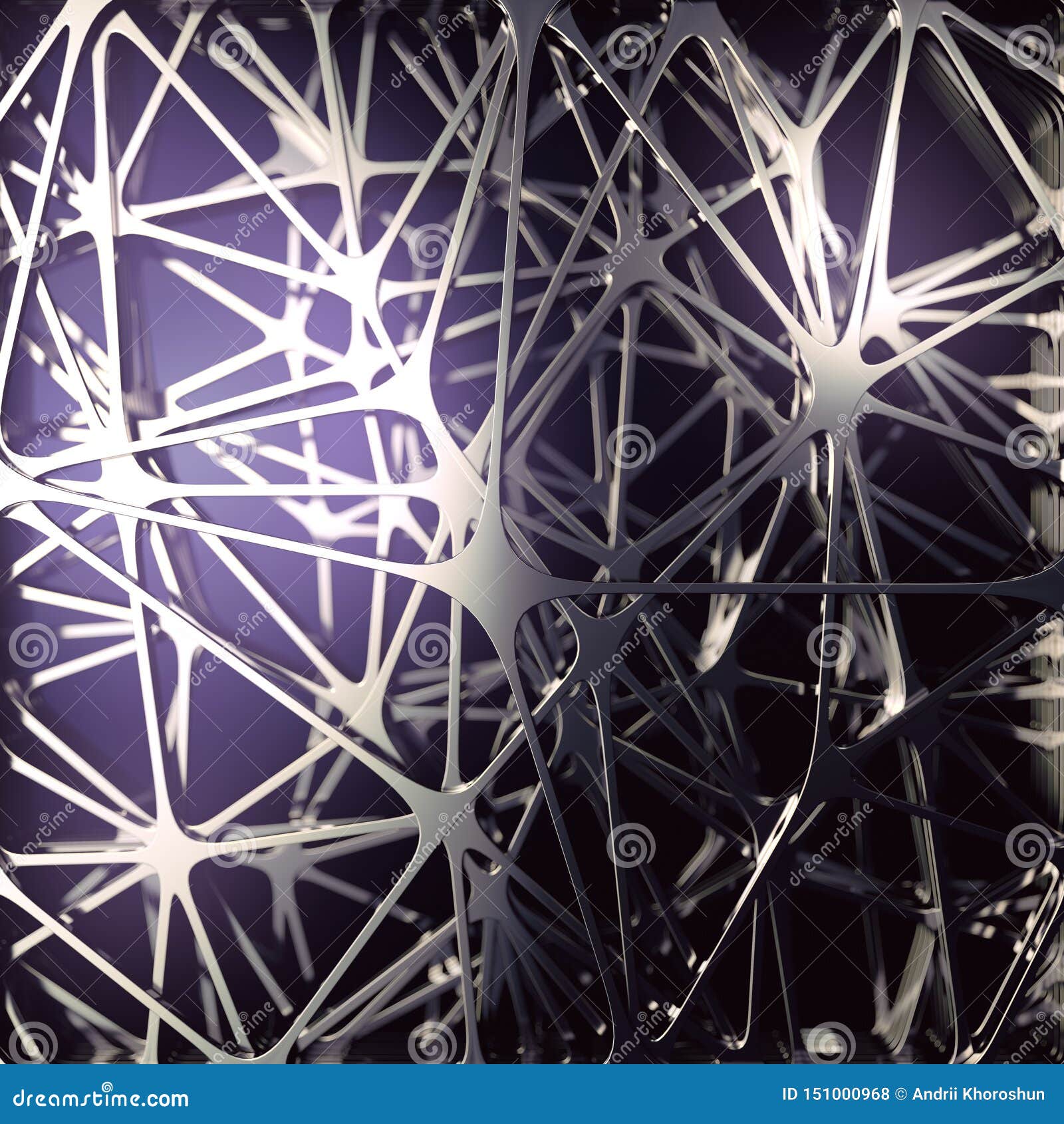 Futuristic Composition of Silver Rounded Shapes. Computer Generated ...