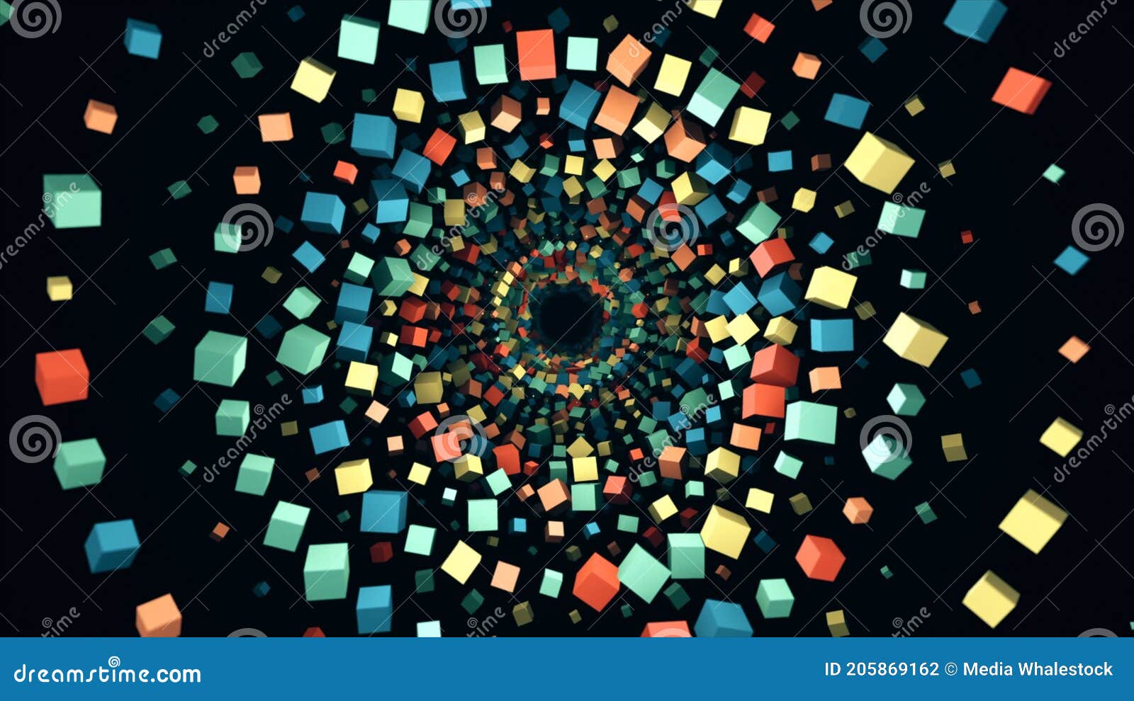 Computer Generated Abstract Geometric Cube Shapes, Unreal Constructions ...