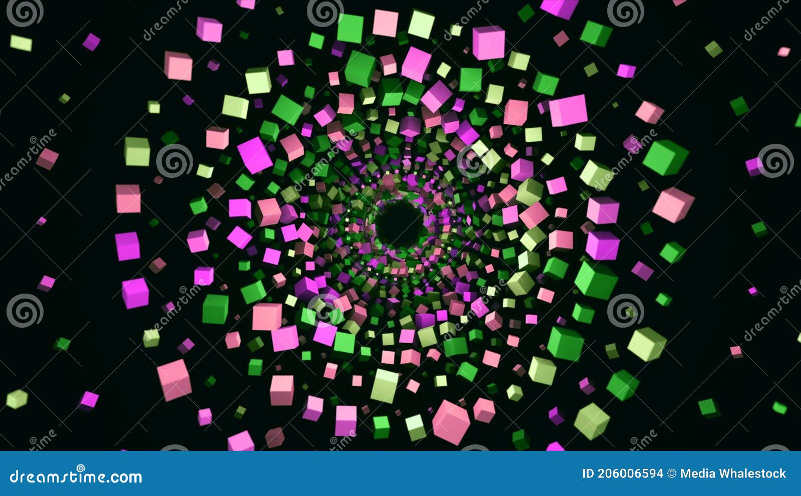 Computer Generated Abstract Geometric Cube Shapes, Unreal Constructions ...