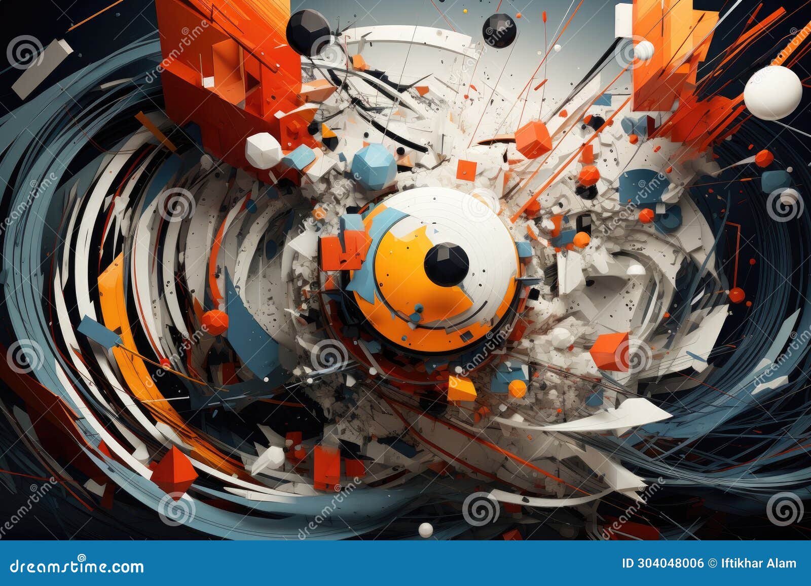 Computer Generated Abstract Object, Futuristic, Geometric, and Colorful ...