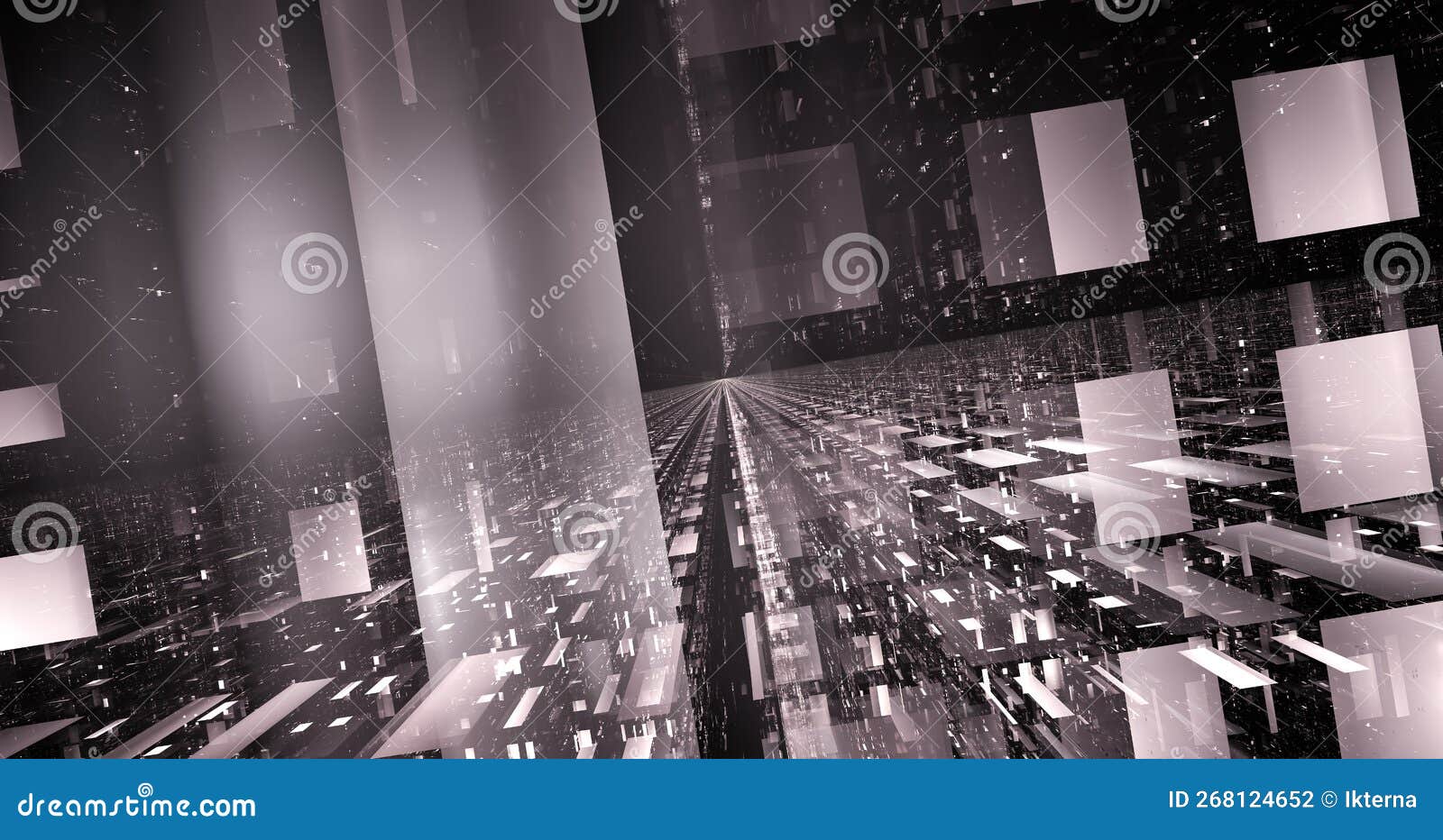 Computer Generated Abstract Tehnology Image. Three-dimensional 3D ...