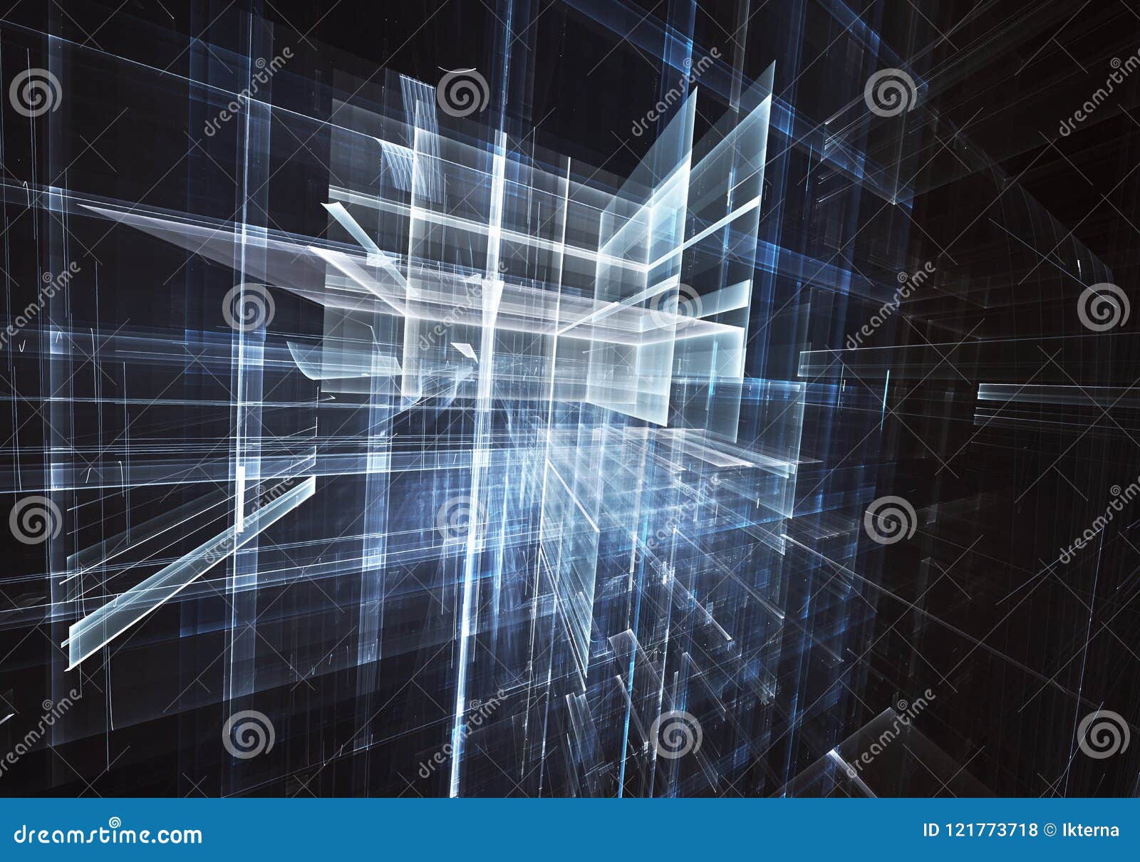 Abstract Technology 3D Illustration Stock Illustration - Illustration ...