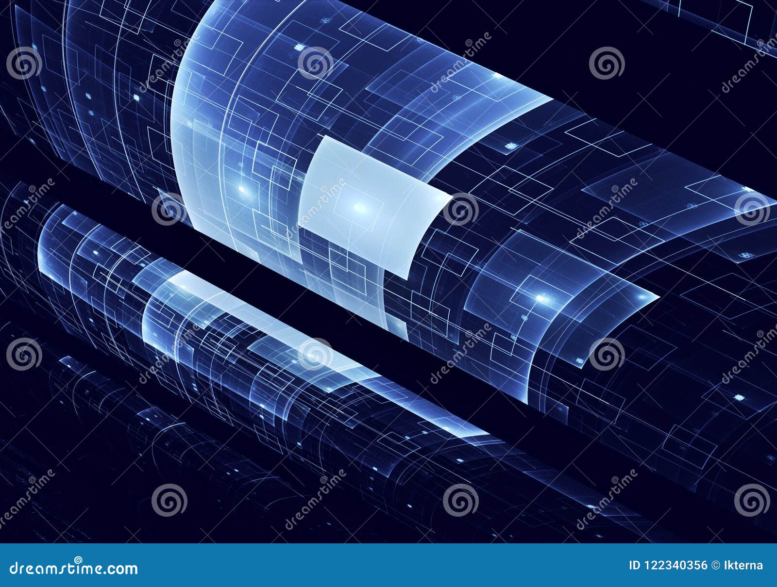 Abstract Technology 3D Illustration Stock Illustration - Illustration ...