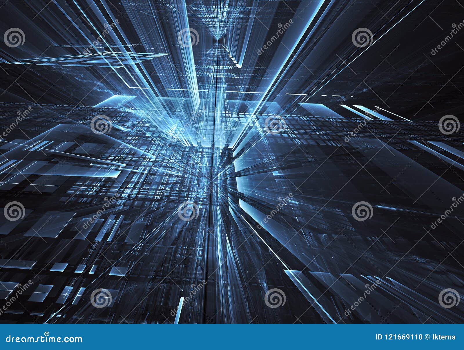 Abstract Technology 3D Illustration Stock Illustration - Illustration ...