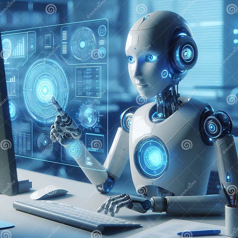 Computer-generated AI Chat Bots in Crystal-clear Focus. Stock ...