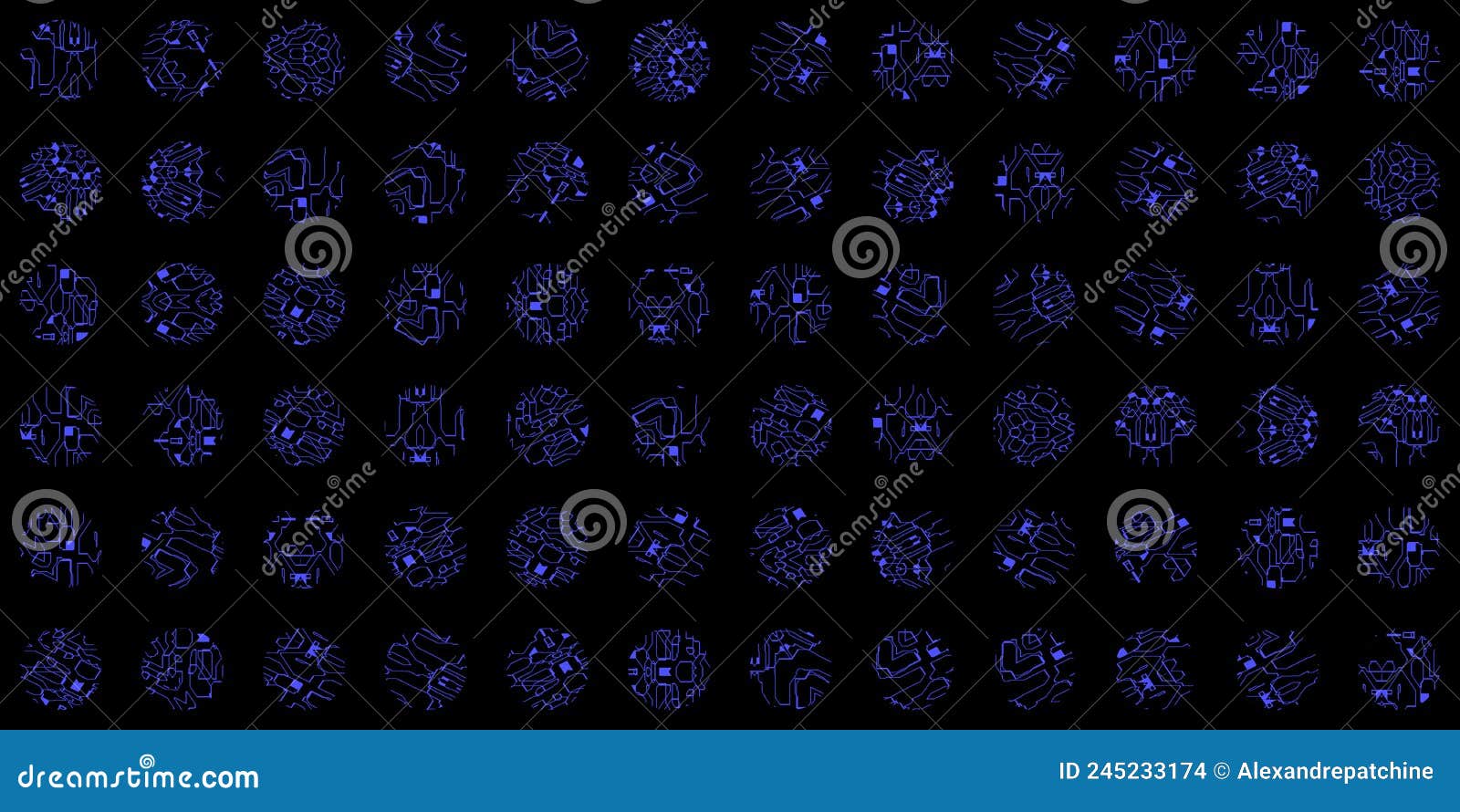 Computer Generated Alien Hieroglyphs Symbols Isolated on Black ...